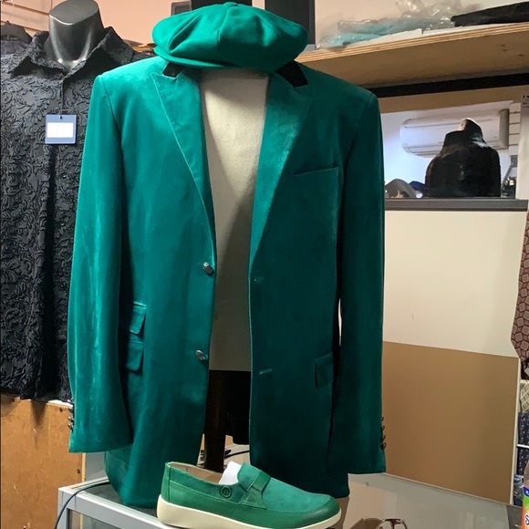 inserch | Suits & Blazers | Green Velvet Blazer | Poshmark